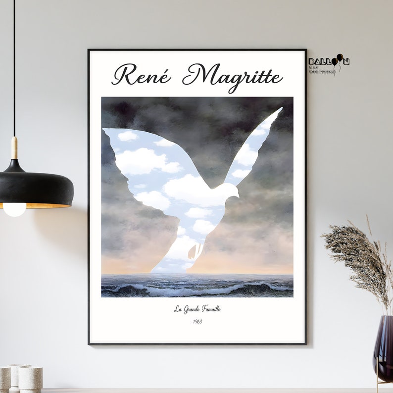 Rene Magritte, La Grande Famaille, 1963, Rene Magritte Poster, Magritte ...