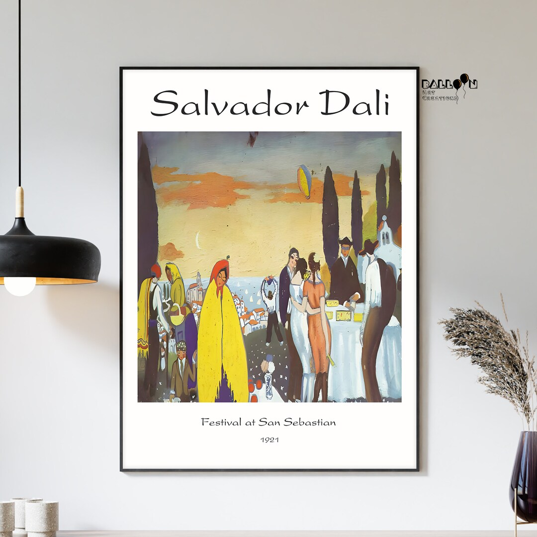 Salvador Dali, Festival at San Sebastian, 1921, Salvador Dali Print ...