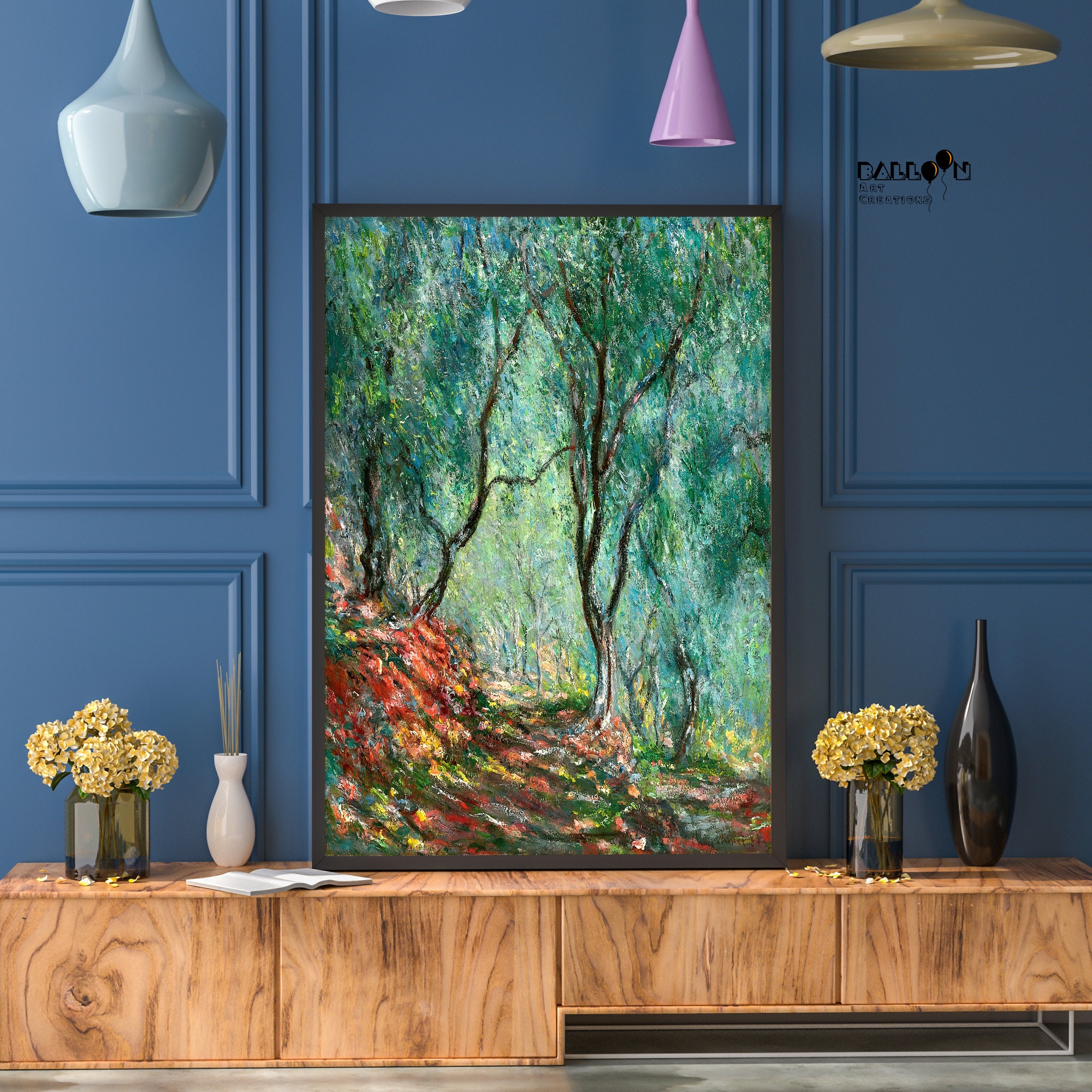 Claude Monet Poster, Olive Tree Wood in the Moreno Garden, 1884, Monet ...