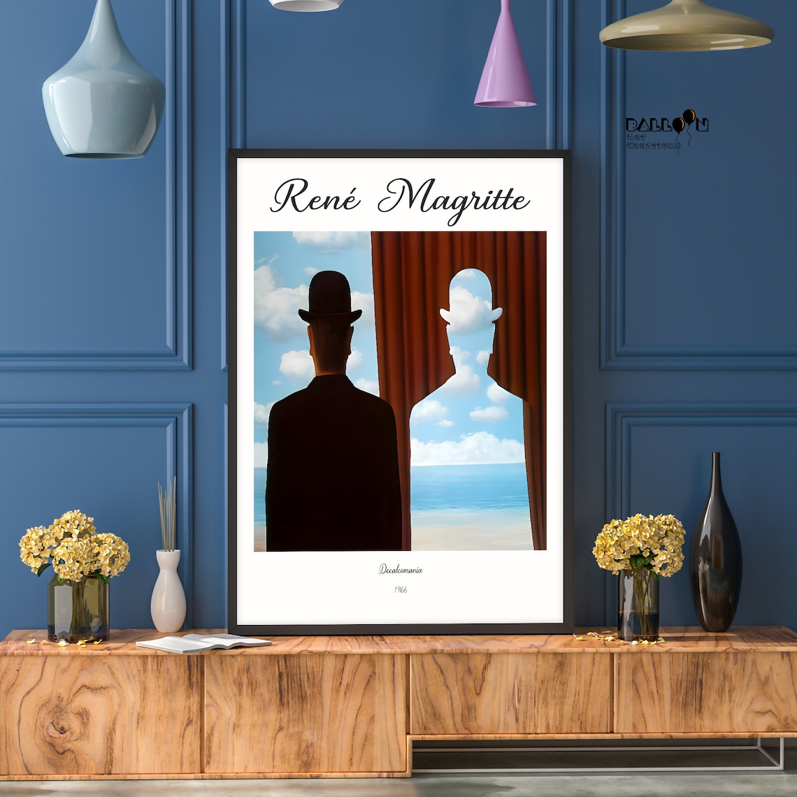 Rene Magritte, Decalcomania, 1966, Rene Magritte Poster, Portrait Poster, Surrealism Art, Wall ...