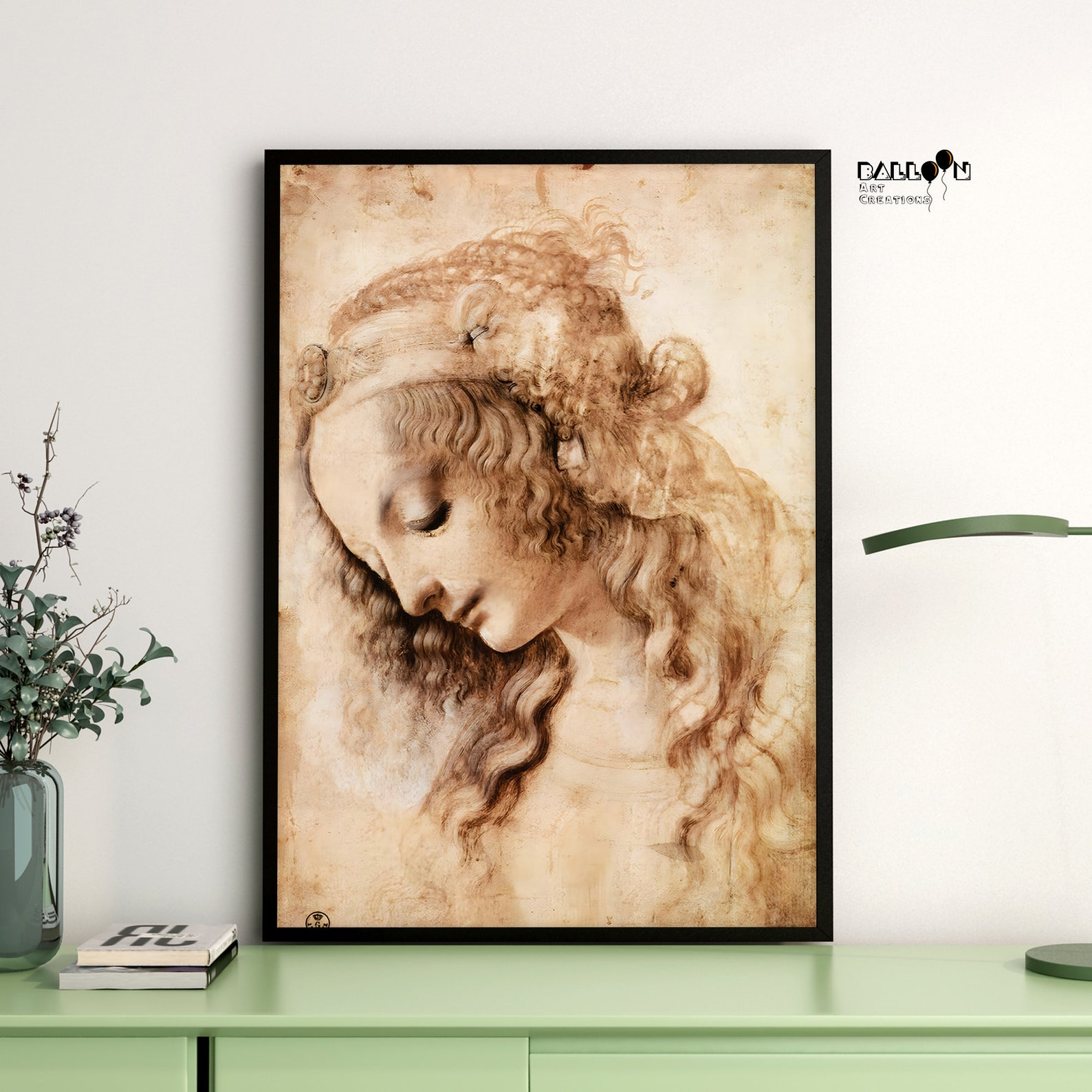 Leonardo Da Vinci, Woman's Head, 1473, Da Vinci Print, Renaissance ...