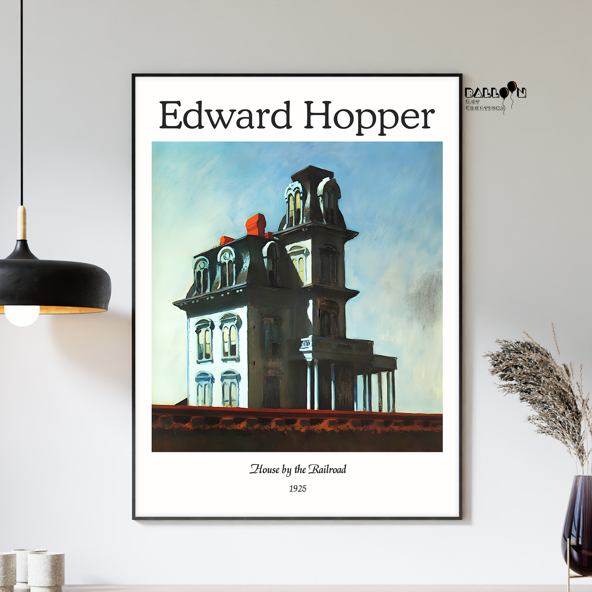 Edward Hopper, House by the Railroad, 1925, Edward Hopper Poster ...