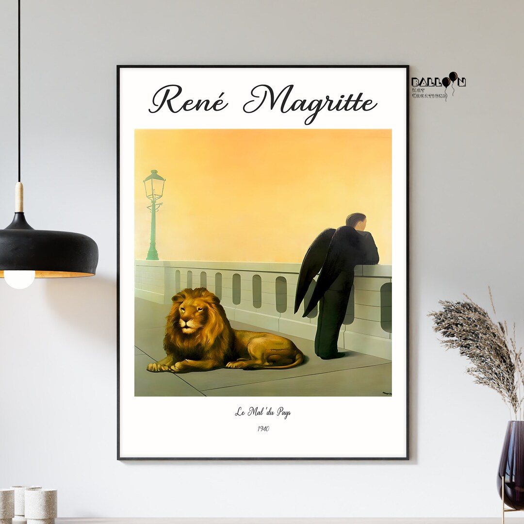 Rene Magritte, Le Mal 'du Pays, 1940, Rene Magritte Poster, Surrealism ...