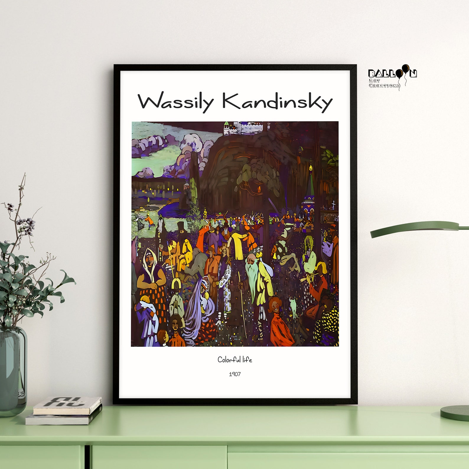 Wassily Kandinsky, Colorful Life, 1907, Kandinsky Poster, Expressionist ...