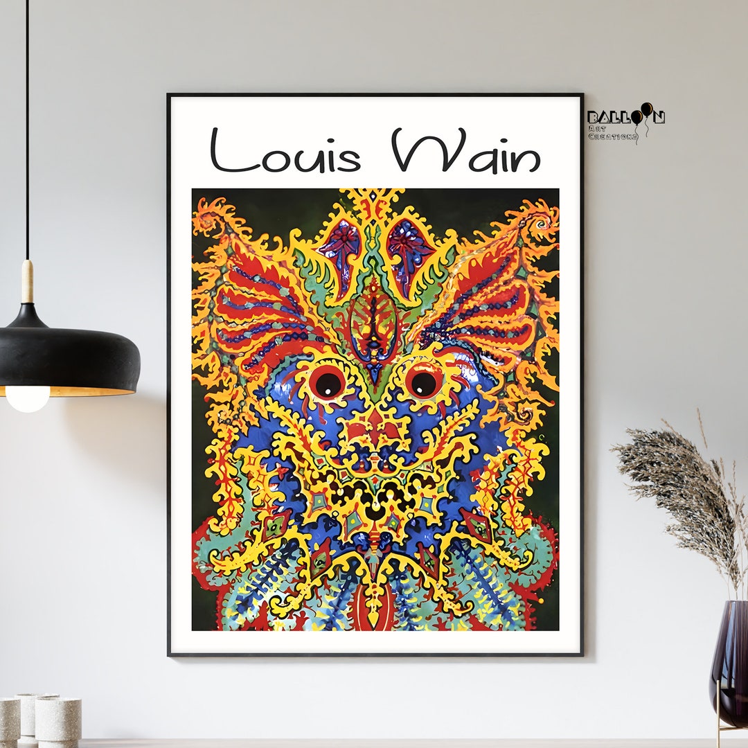 Louis Wain, Louis Wain Cat Poster, Illustration Poster, Gift Idea ...