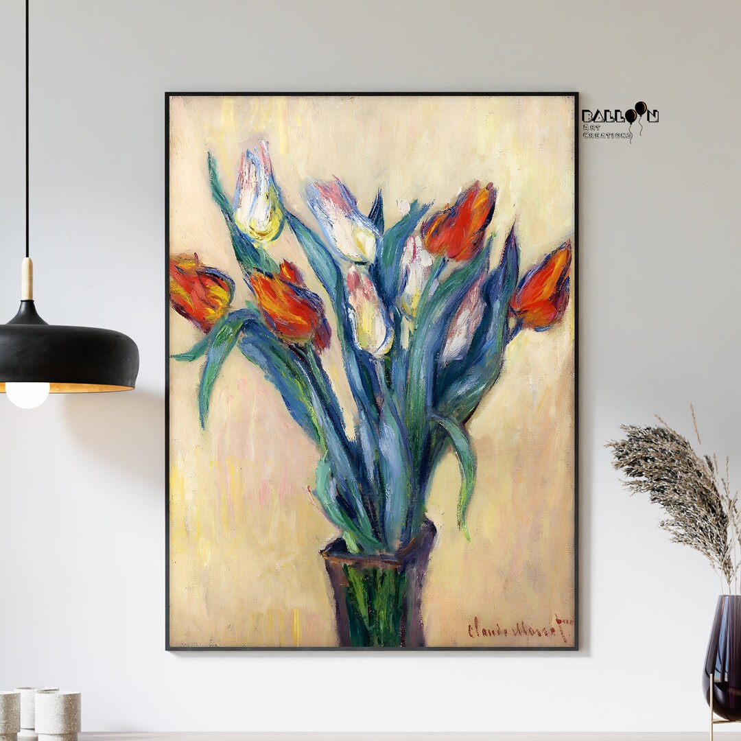 Claude Monet, Vase of Tulips, 1885, Monet Print, Impressionist Art ...