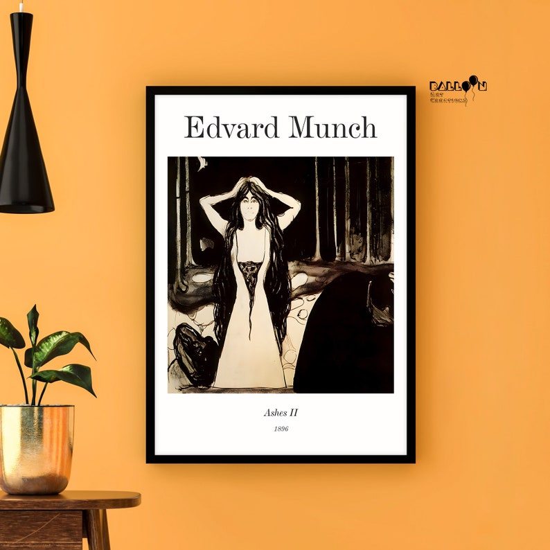 Edvard Munch, Ashes II, 1896, Edvard Munch Poster, Munch Wall Poster ...