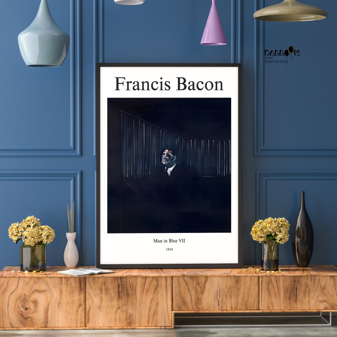 Francis Bacon, Man in Blue VII, 1954, Francis Bacon Poster, Museum Art ...