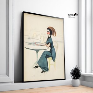 Edward Hopper, Woman at Cafe Table, 1906-1907, Hopper Wall Poster, Home ...