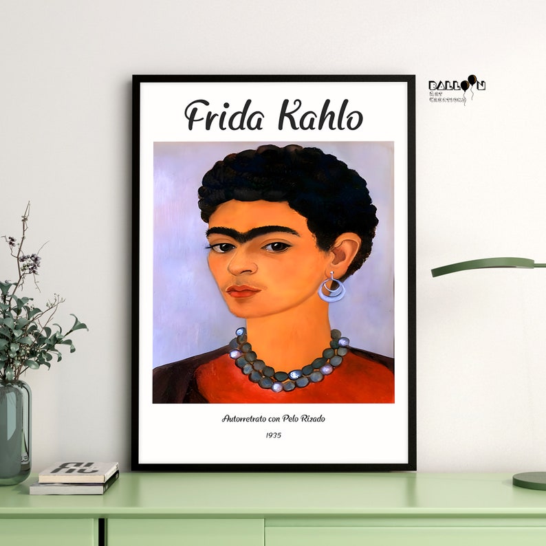 Frida Kahlo, Autorretrato Con Pelo Rizado, 1935, Frida Kahlo Poster ...