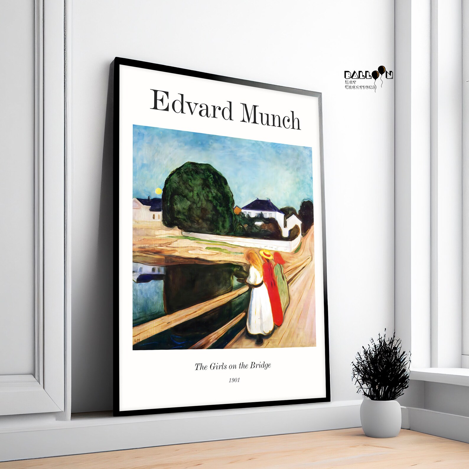 Edvard Munch, the Girls on the Bridge, 1901, Edvard Munch Wall Poster ...