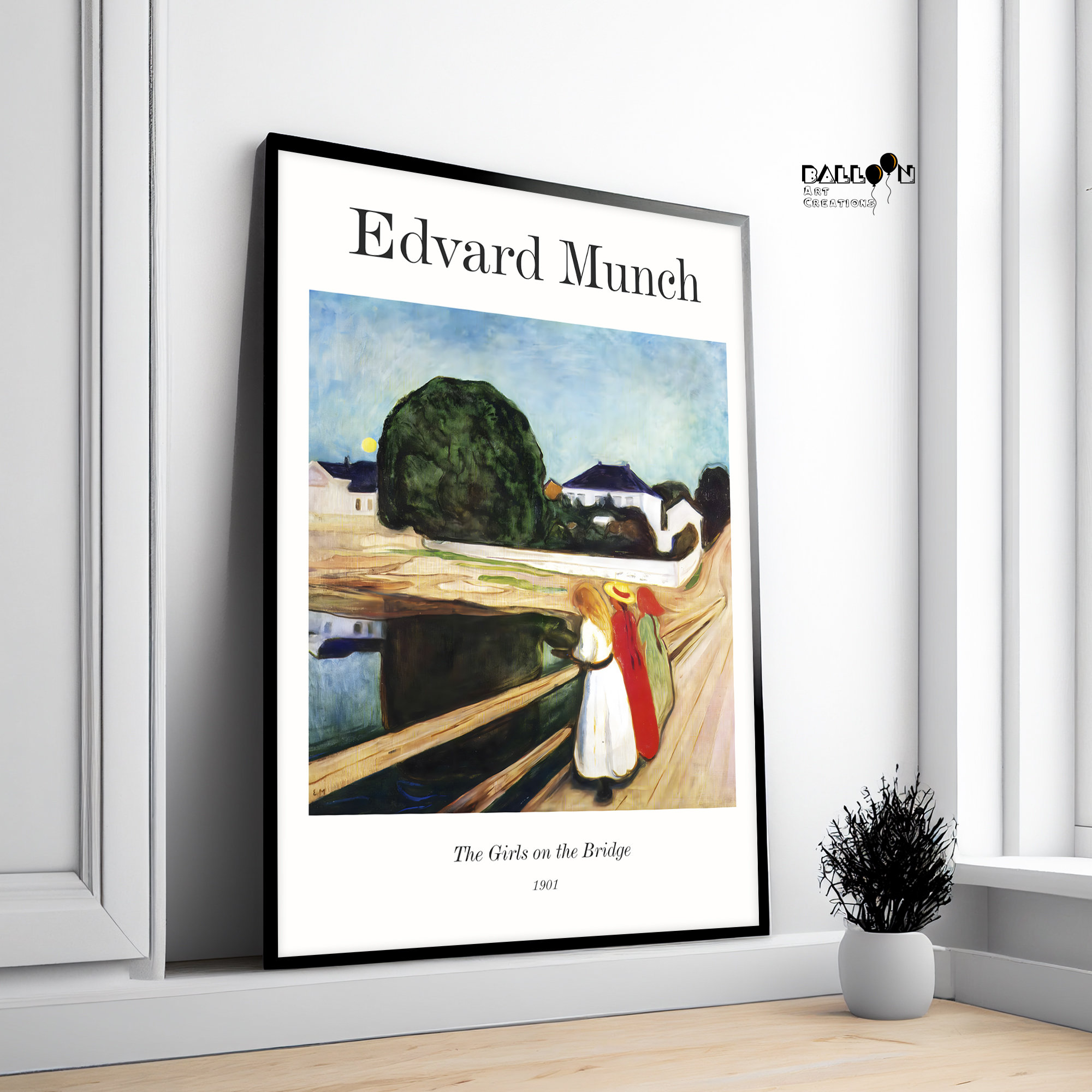 Edvard Munch, the Girls on the Bridge, 1901, Edvard Munch Wall Poster ...