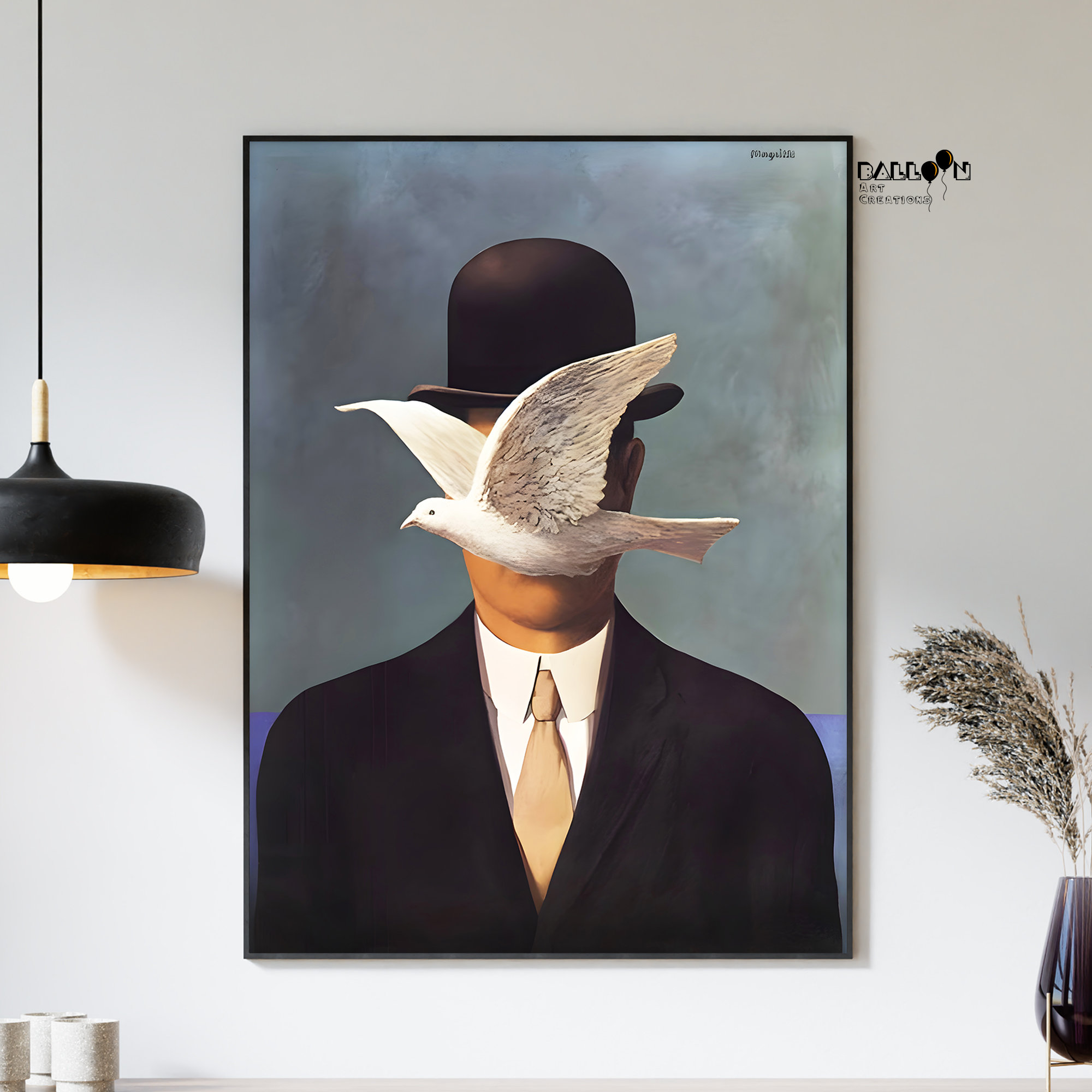 Rene Magritte, Man in a Bowler Hat, 1964, Rene Magritte Print, Magritte ...