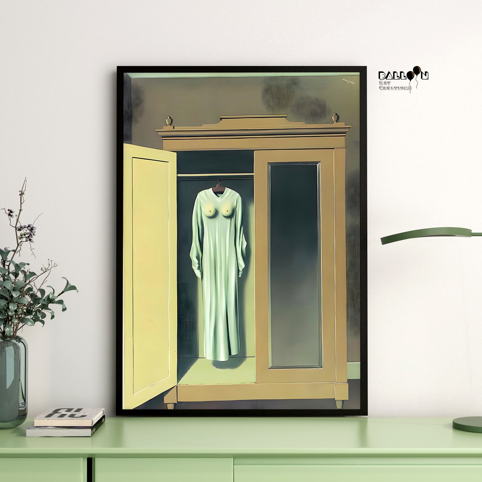 Rene Magritte, Homage to Mack Sennett, 1934, Rene Magritte Print ...