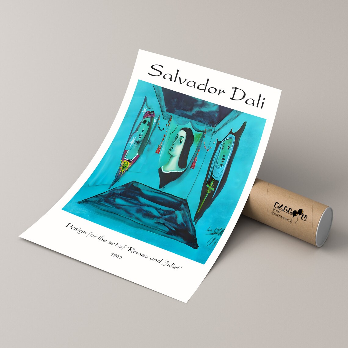 Salvador Dali, Design for the Set of 'romeo and Juliet', 1942, Salvador ...