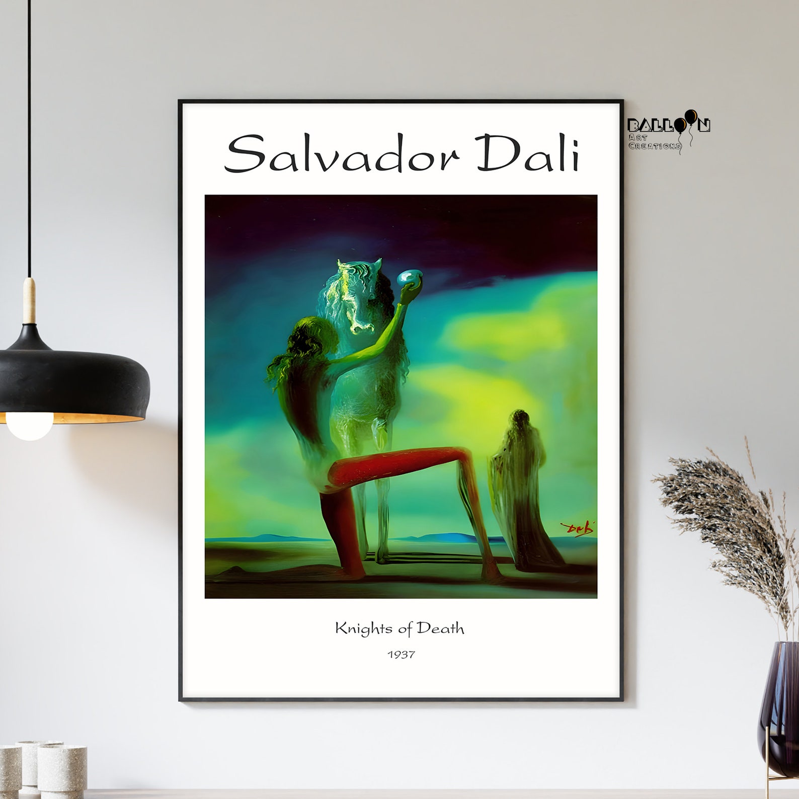 Salvador Dali, Knights of Death, 1937, Salvador Dali Poster, Dali ...
