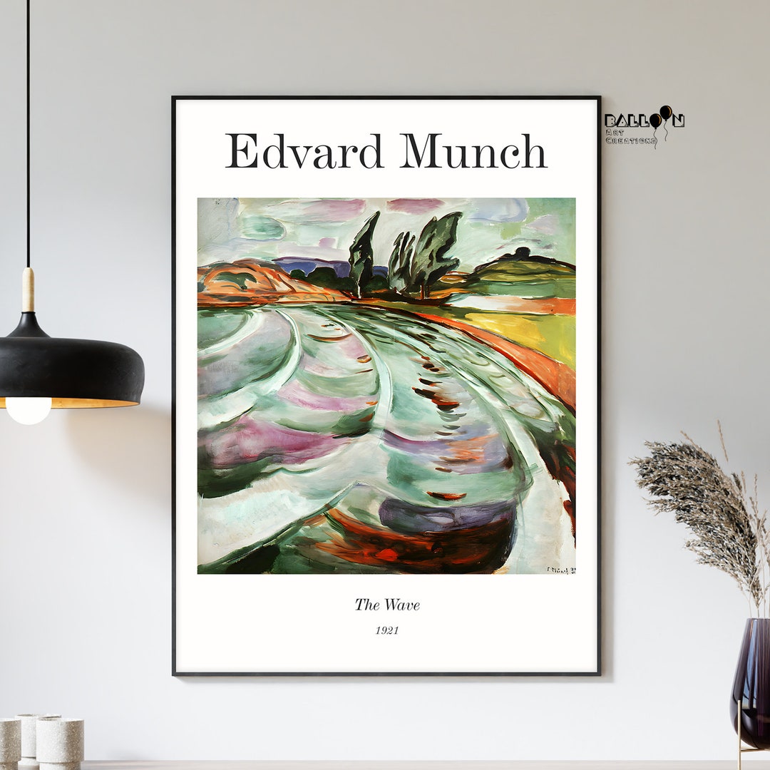 Edvard Munch, the Wave, 1921, Edvard Munch Poster, Munch Wall Poster ...
