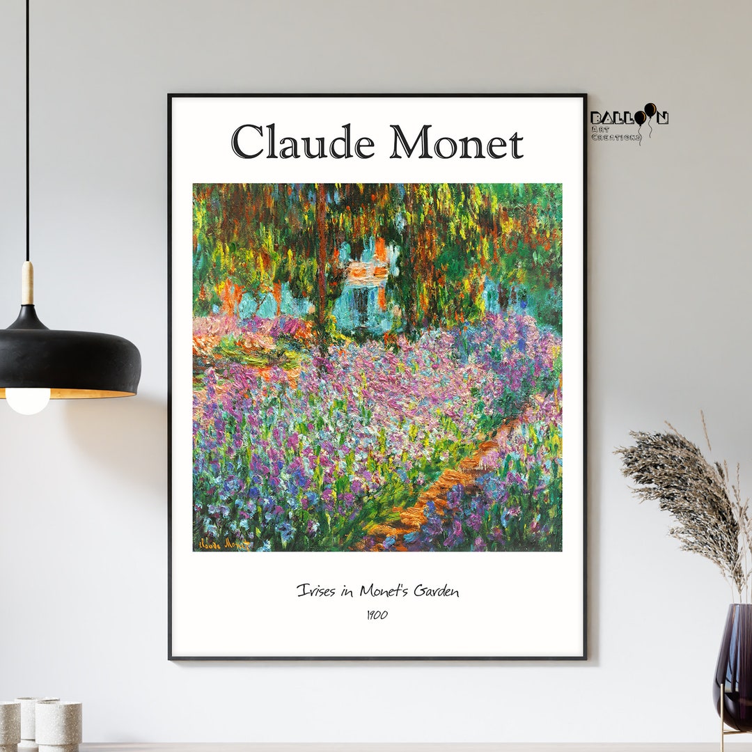 Claude Monet Irises In Monet S Garden 1900 Claude Monet Print Wall