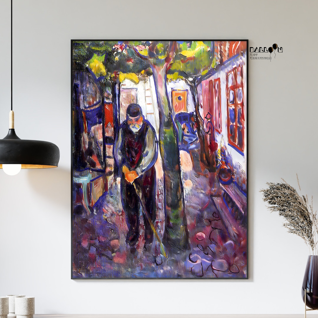 Edvard Munch, Ld Man in Warnemunde, 1907, Edvard Munch Poster, Portrait ...