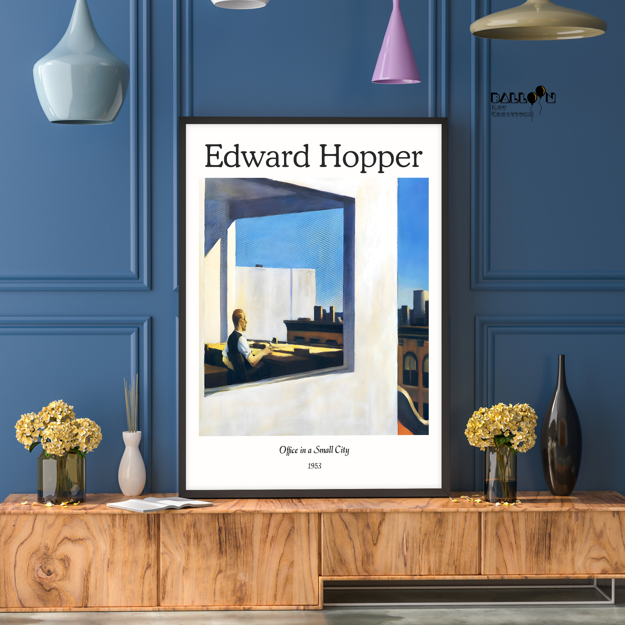 Edward Hopper, Office in a Small City, 1953, Edward Hopper Poster ...
