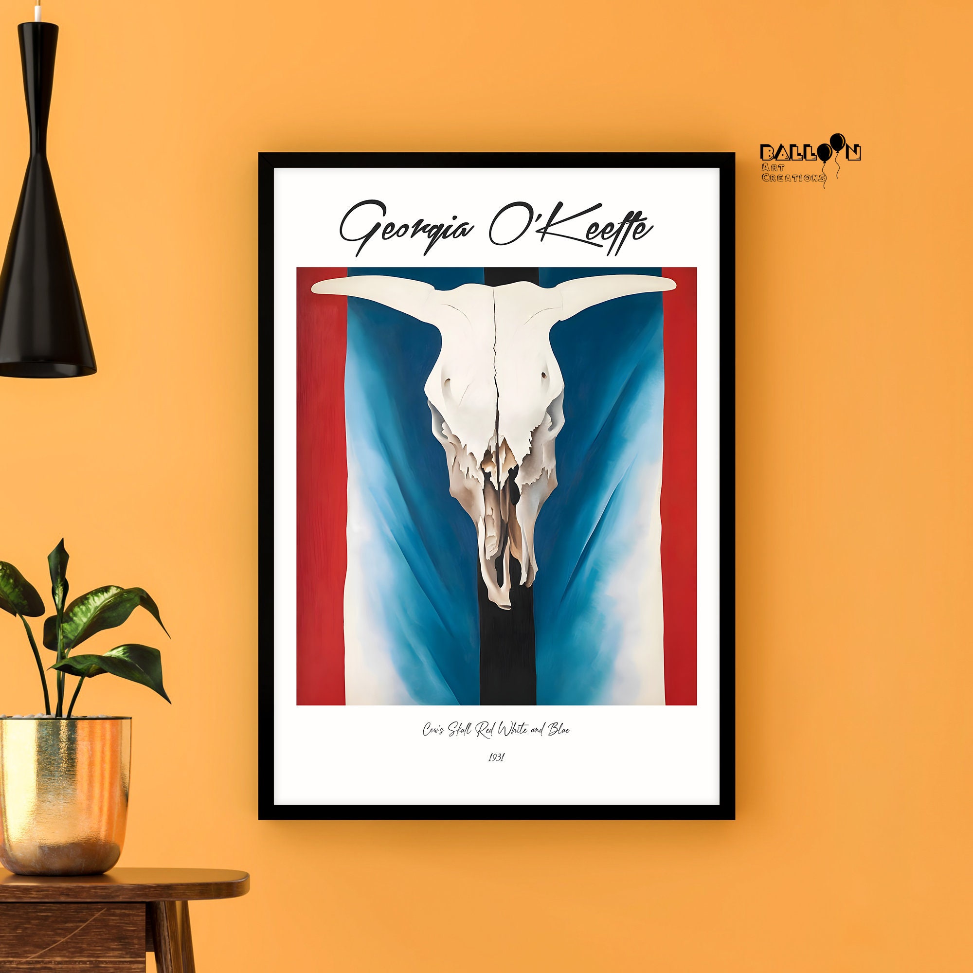 Georgia O Keeffe, Cow's Skull Red White and Blue, 1931, O'keeffe Wall ...