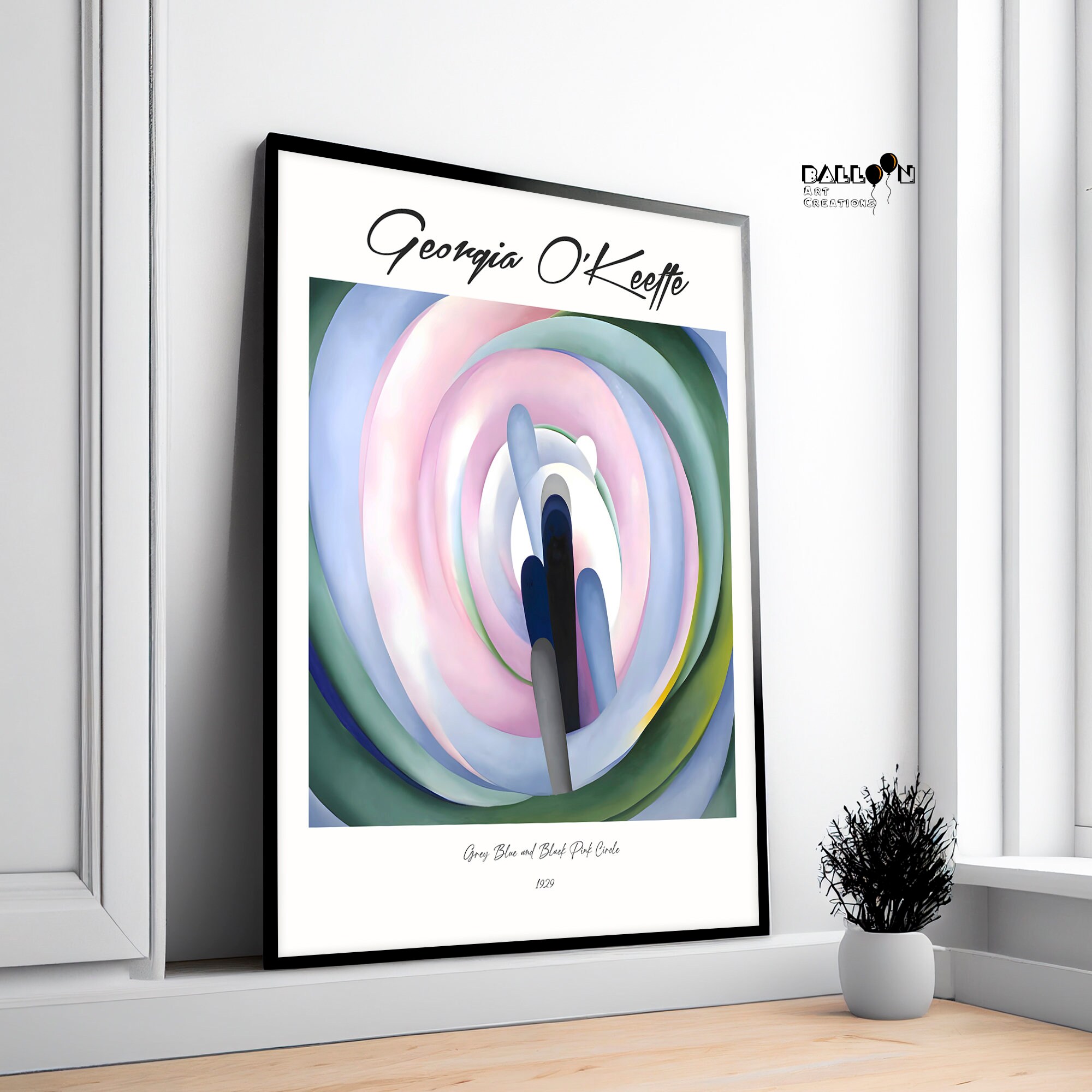 Georgia O'keeffe, Grey Blue and Black Pink Circle, 1929, Georgia O ...