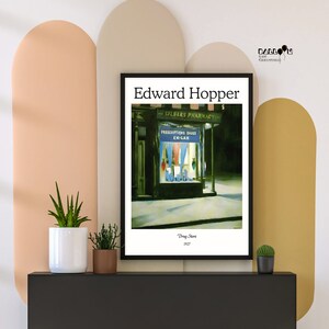 Edward Hopper, Drug Store, 1927, Edward Hopper Poster, Modern Wall Art ...