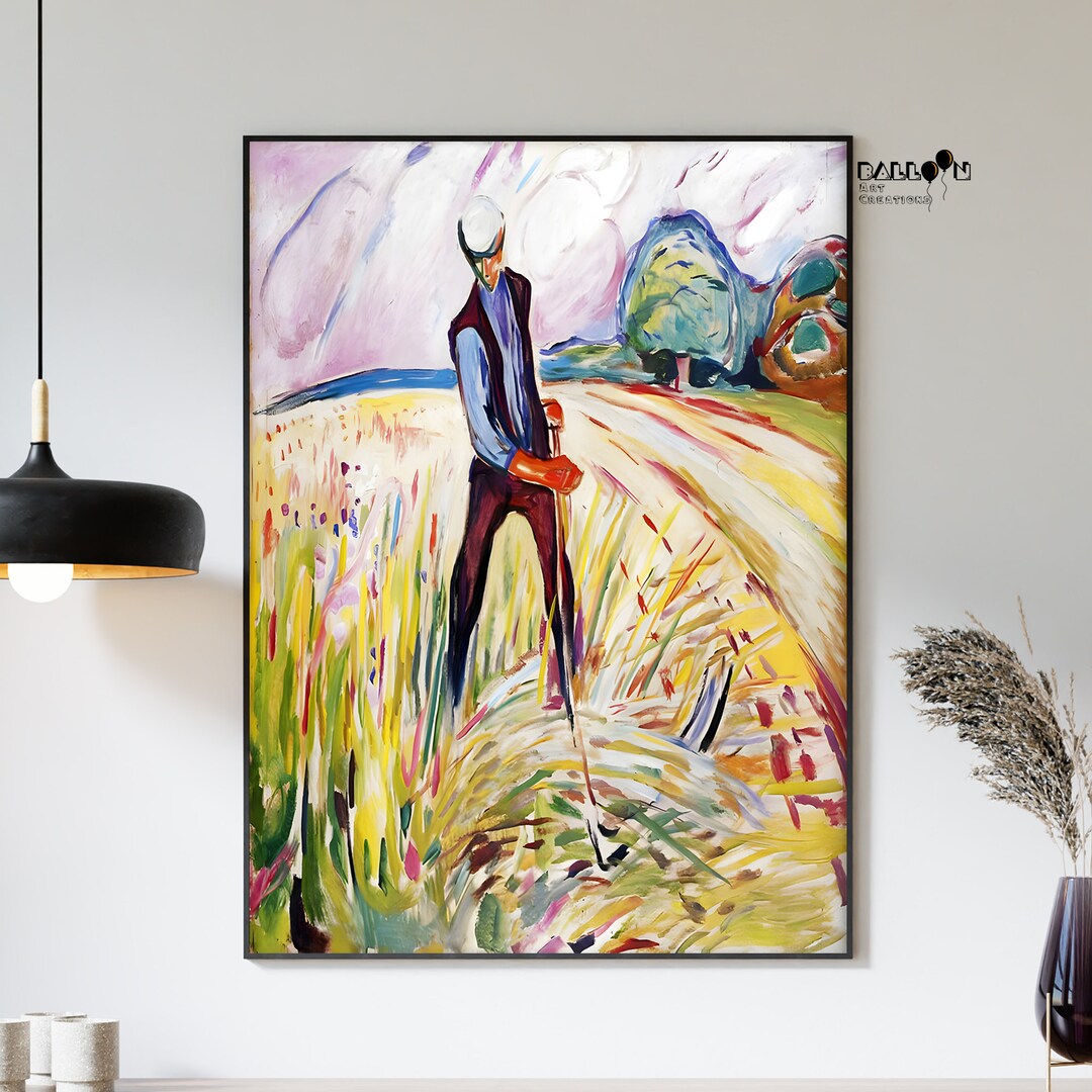 Edvard Munch, the Haymaker, 1916, Edvard Munch Print, Landscape Art ...