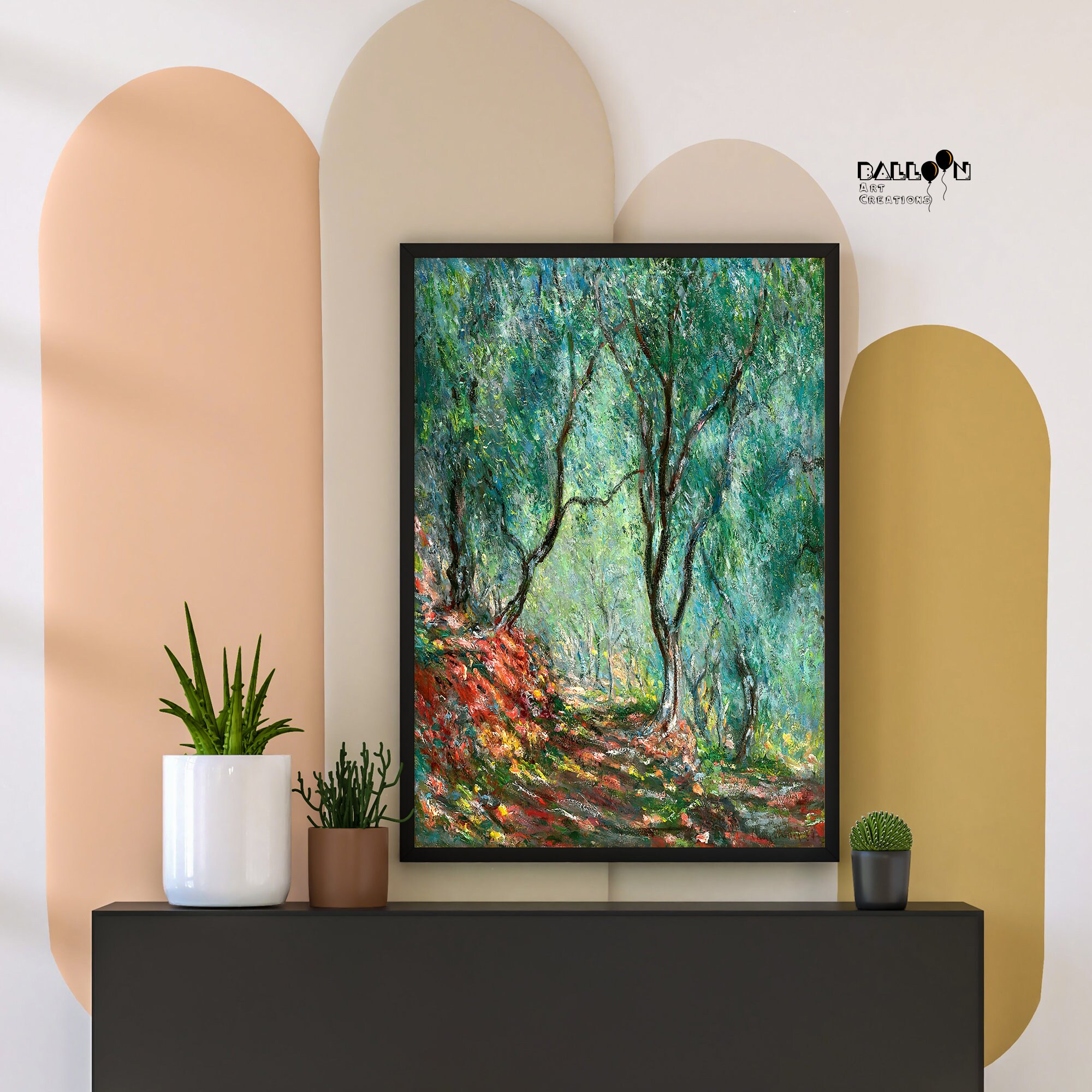 Claude Monet Poster, Olive Tree Wood in the Moreno Garden, 1884, Monet ...