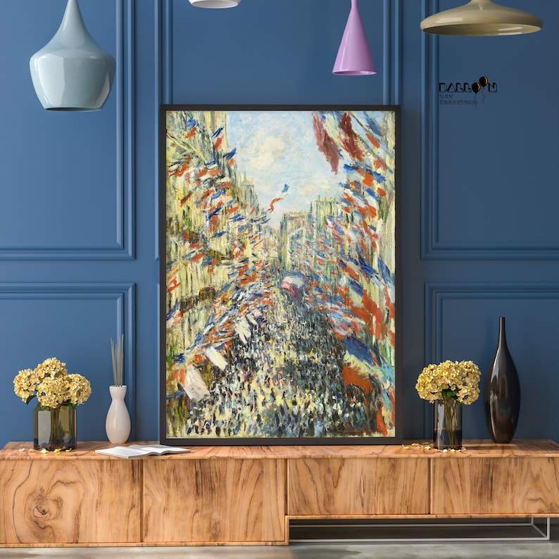 Claude Monet, the Rue Montorgueil-paris, 1878, Claude Monet Poster ...