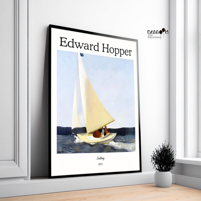 Edward Hopper, Sailing, 1911, Edward Hopper Poster, Realism Art, Sea ...