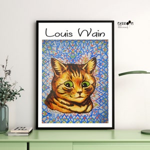 Louis Wain, Louis Wain Cat Poster, Exhibition Art Poster, Animal Print ...