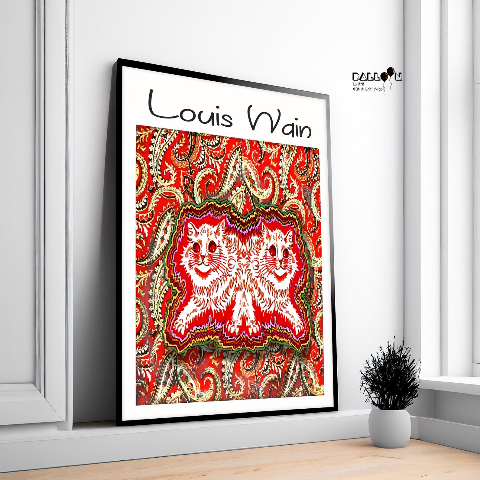 Louis Wain, Louis Wain Cat Poster, Illustration Poster, Animal Print ...
