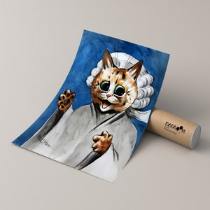 Louis Wain, the Barrister, Louis Wain Cat Poster, Illustration Poster ...