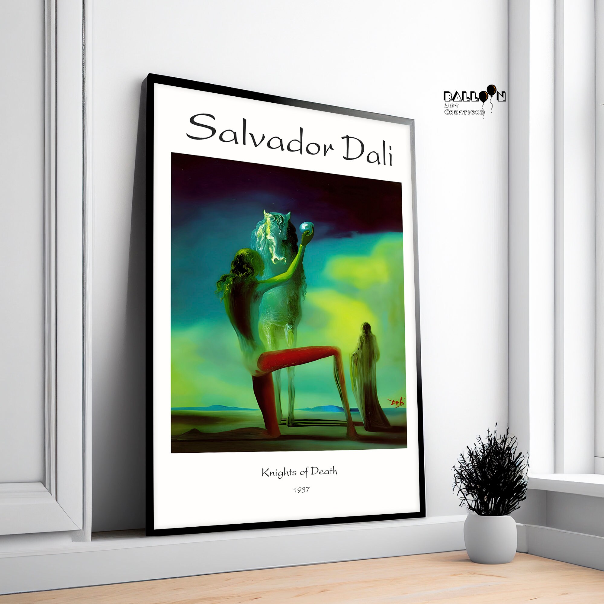 Salvador Dali, Knights of Death, 1937, Salvador Dali Poster, Dali ...