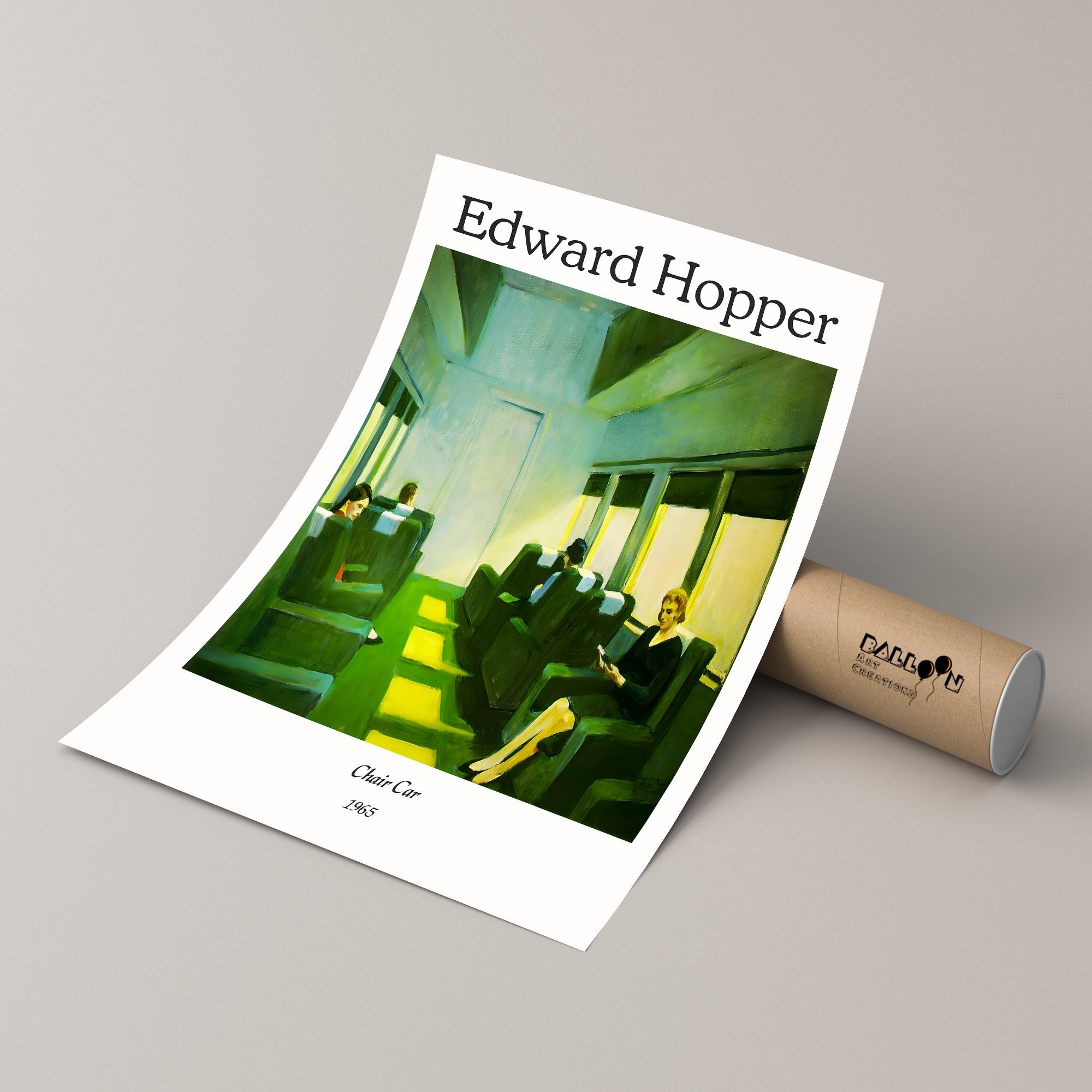 Edward Hopper, Chair Car, 1965, Hopper Wall Poster, Museum Print ...