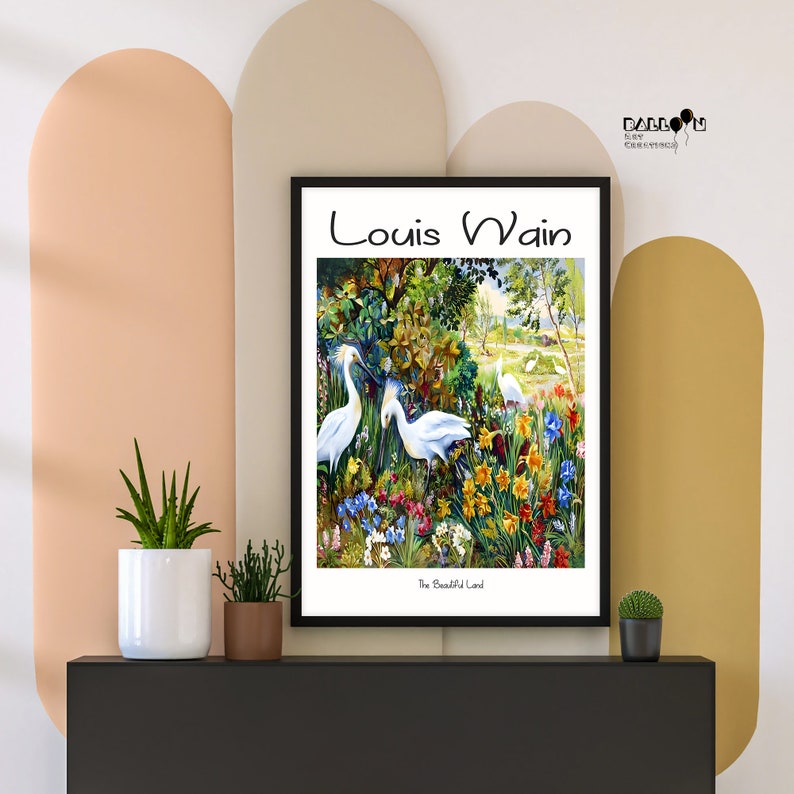 Louis Wain, the Beautiful Land, Louis Wain Cat Poster, Exhibition ...