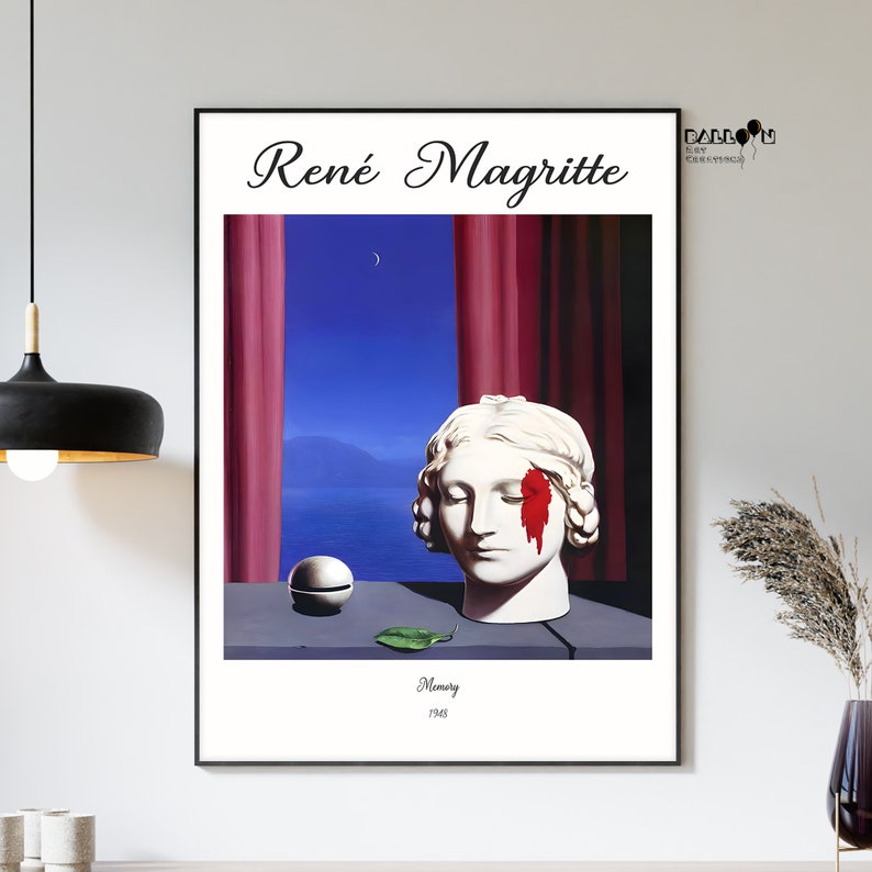 Rene Magritte, Memory, 1948, Rene Magritte Poster, Surrealism Art ...