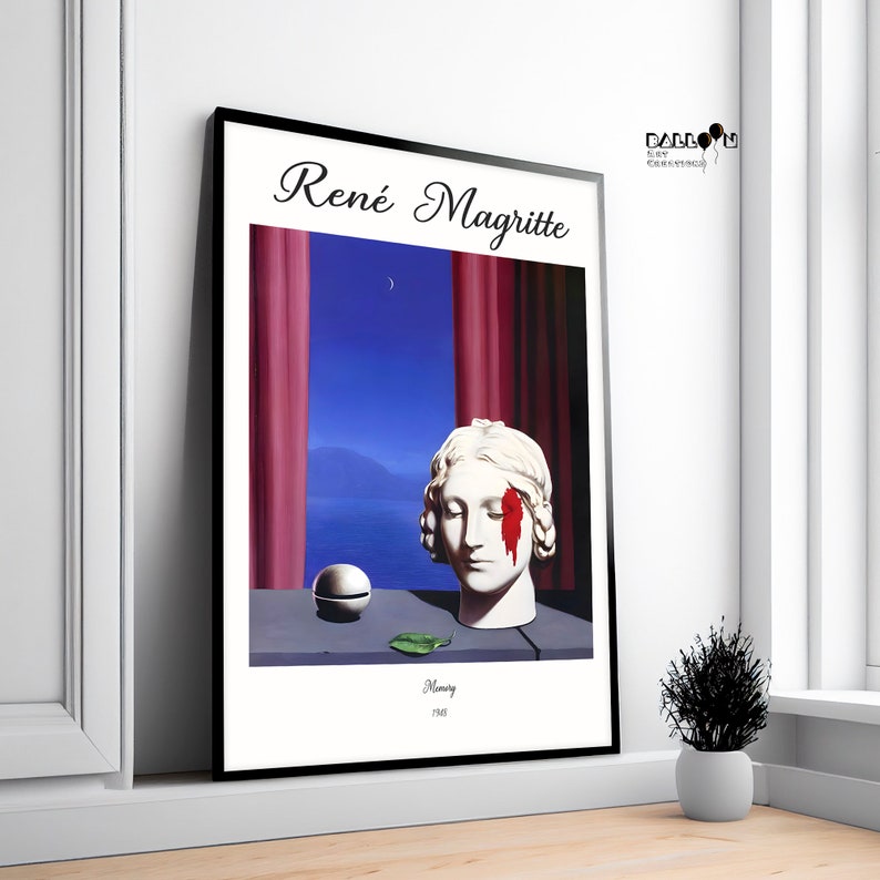 Rene Magritte, Memory, 1948, Rene Magritte Poster, Surrealism Art ...