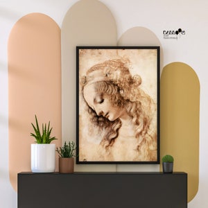 Leonardo Da Vinci, Woman's Head, 1473, Da Vinci Print, Renaissance ...