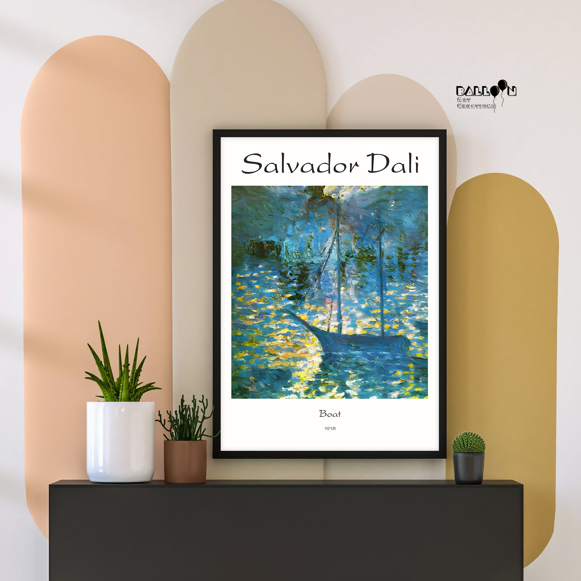 Salvador Dali, Boat, 1918, Salvador Dali Print, Dali Exhibiton Poster ...