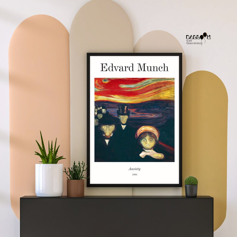 Edvard Munch, Anxiety, 1894, Edvard Munch Poster, Exhibition Poster ...