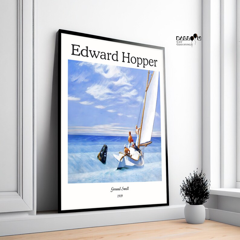 Edward Hopper, Ground Swell, 1939, Hopper Wall Poster, Exhibition ... Edward Hopper, Ground Swell, 1939, Hopper Wall Poster, Exhibition ...