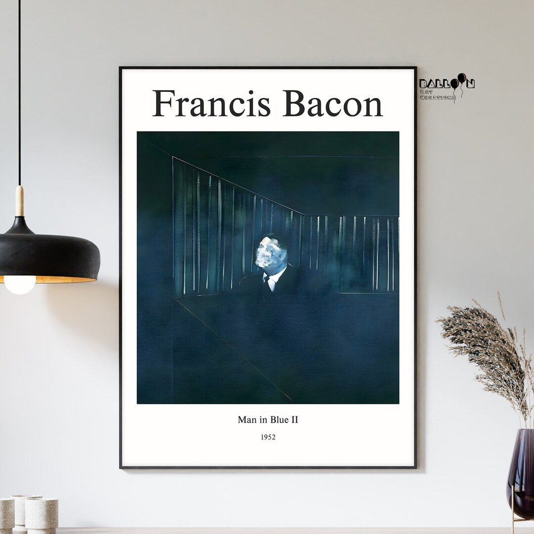 Francis Bacon, Man in Blue II, 1954, Francis Bacon Poster, Portrait Art ...