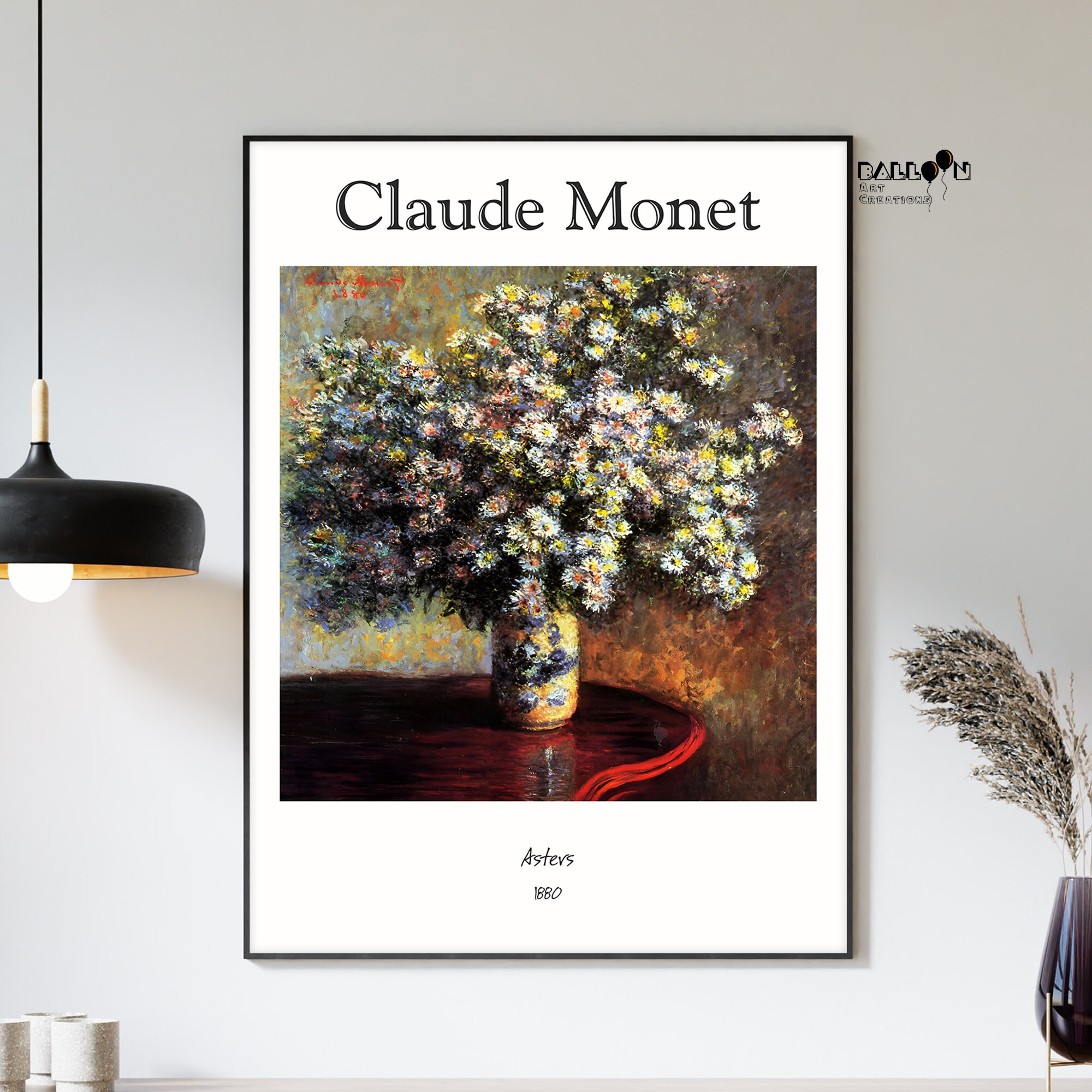 Claude Monet, Asters, 1880, Monet Poster, Impressionist Art, Wall Home ...