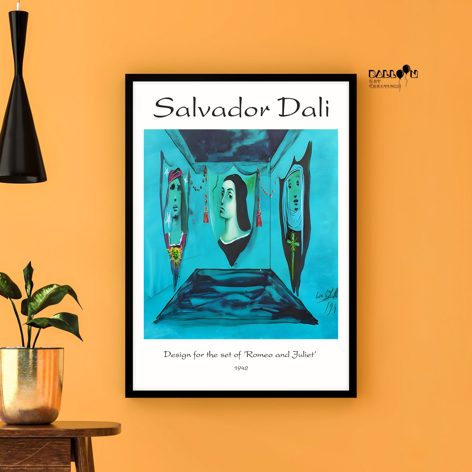 Salvador Dali, Design for the Set of 'romeo and Juliet', 1942, Salvador ...