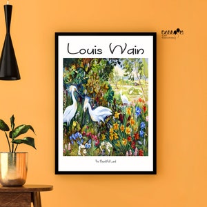 Louis Wain, the Beautiful Land, Louis Wain Cat Poster, Exhibition ...