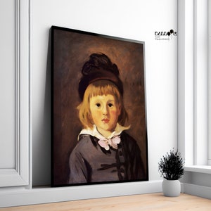 Claude Monet, Portrait of Jean Monet Wearing A Hat With A Pompom ...