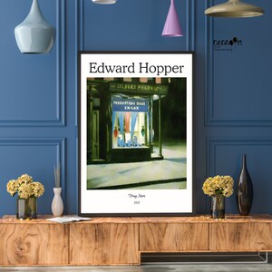 Edward Hopper, Drug Store, 1927, Edward Hopper Poster, Modern Wall Art ...
