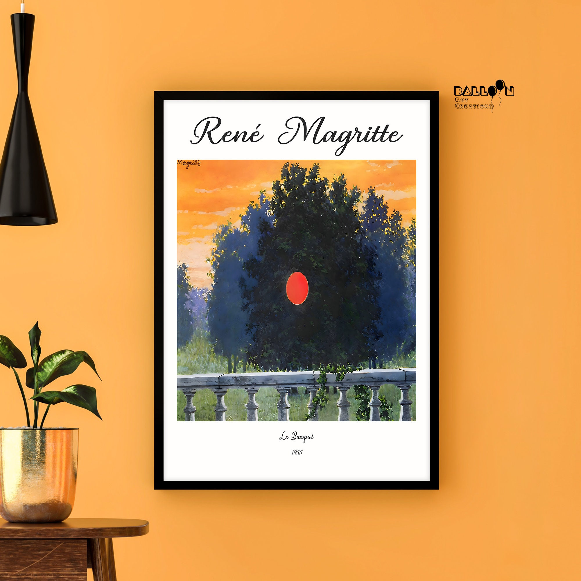 Rene Magritte, Le Banquet, 1955, Rene Magritte Poster, Portrait Poster ...